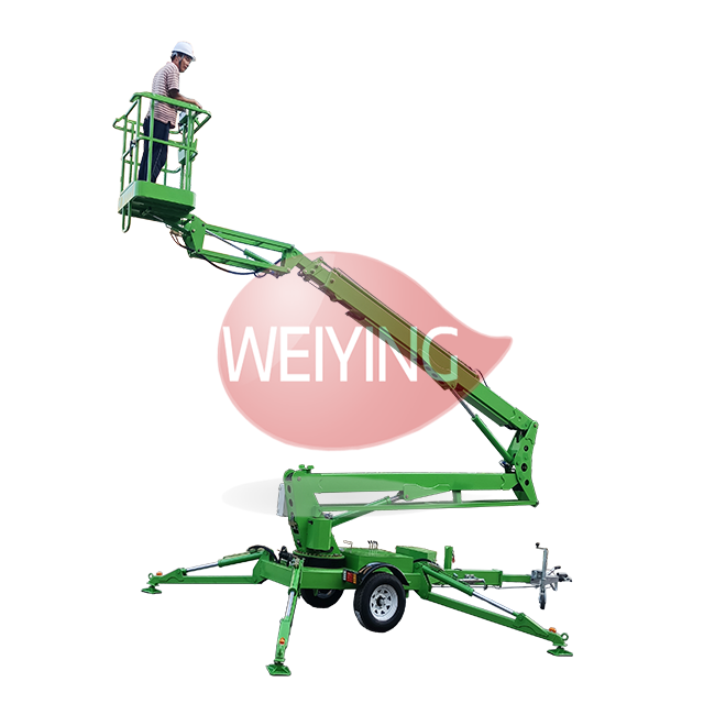 8m-20m electric cherry picker towable man lift trailer telescopic lift ...