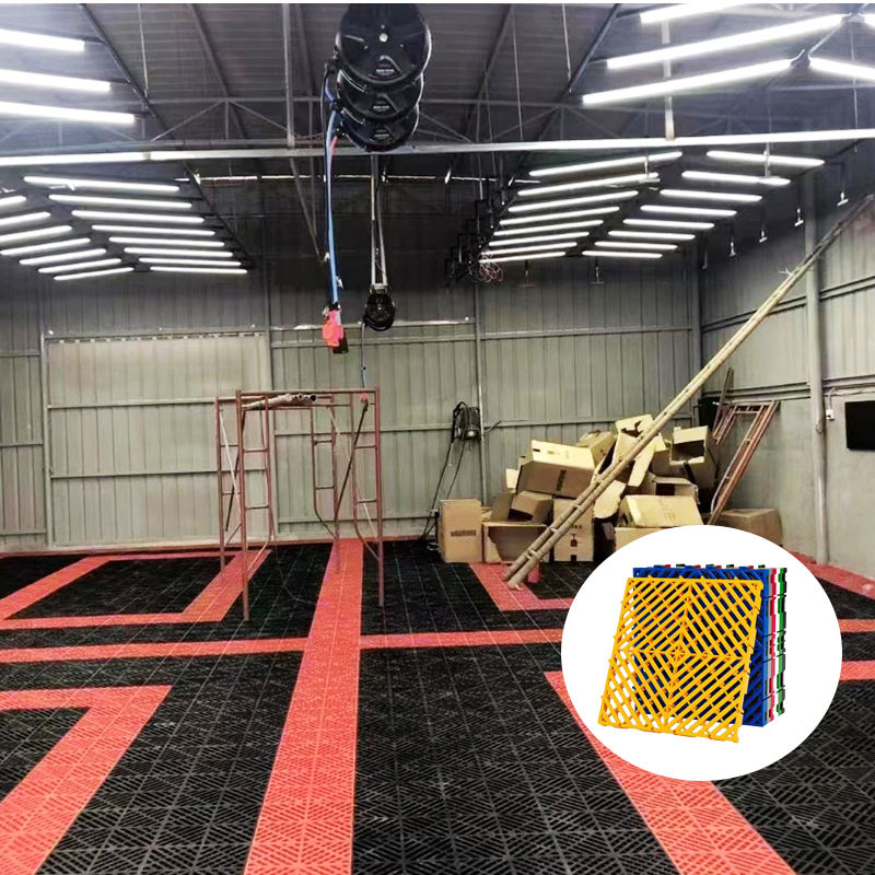 Quick-Install Interlocking Garage Floor Tiles, Heavy Load-Bearing ...