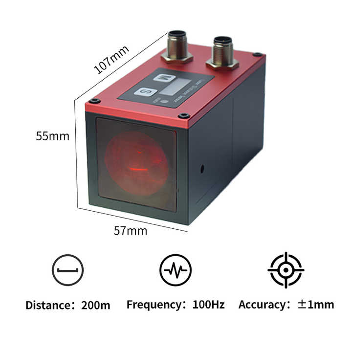 Industrial Grade 200m High Frequency 100Hz Distance Sensor SSIRS485 ...