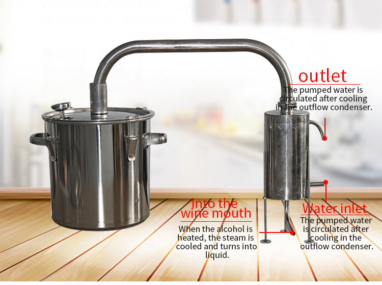 12L Household Small Distiller Distillation Equipment Liquor Purifier ...