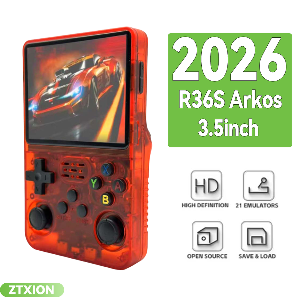 R36S Retro Video Game Console - 64GB, 128GB Portable Gaming