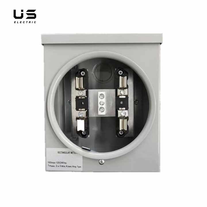 1 Phase Square Meter Socket 100A 120V/240V 4Jaws Ring Type Switch ...