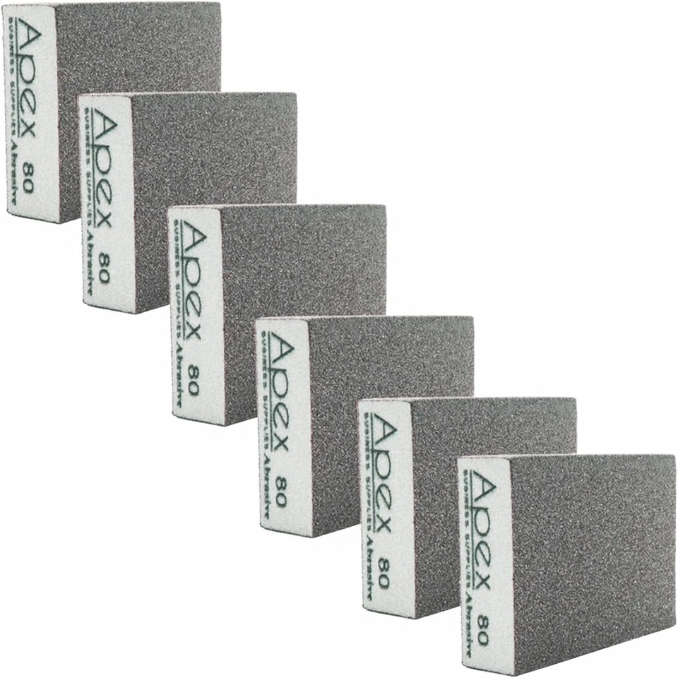 P80 Grit Rectangular Sanding Block Set 6 Pcs | Cours Sanding Sponge ...