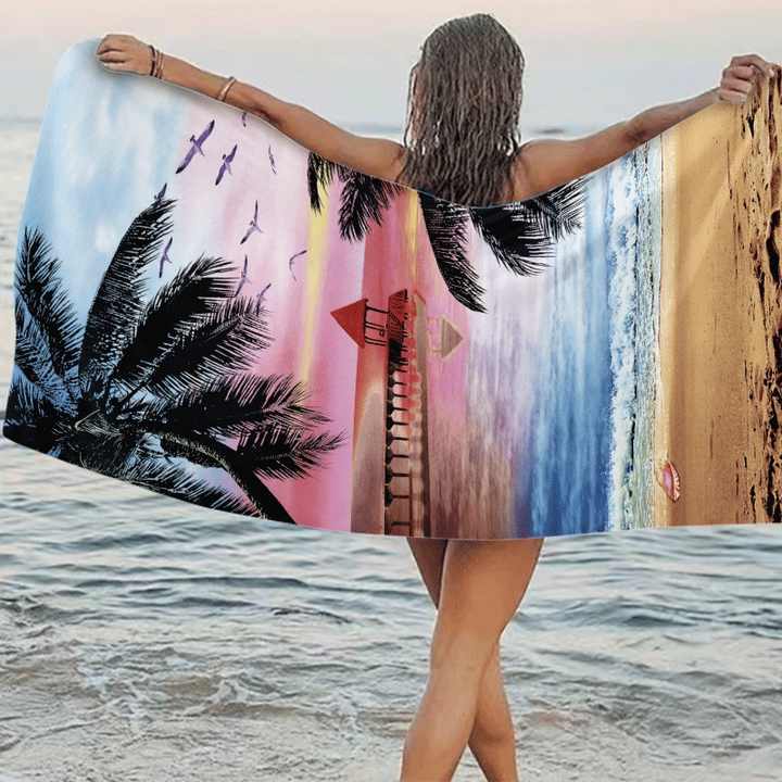 Factory Direct Polyester Digital Printed Beach Towel Modern Style Sand ...