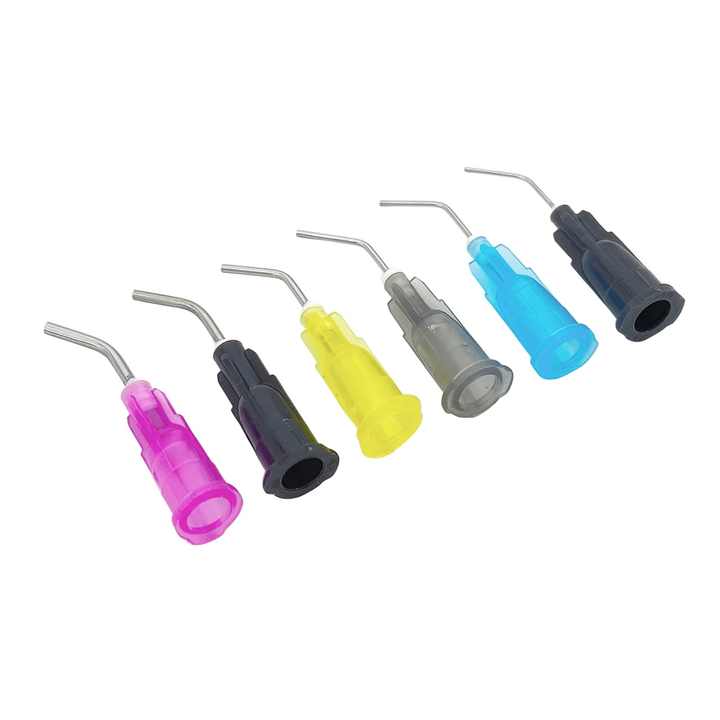 100Pcs Disposable Composite Resin Syringe Tips Irrigation Bent Needle ...