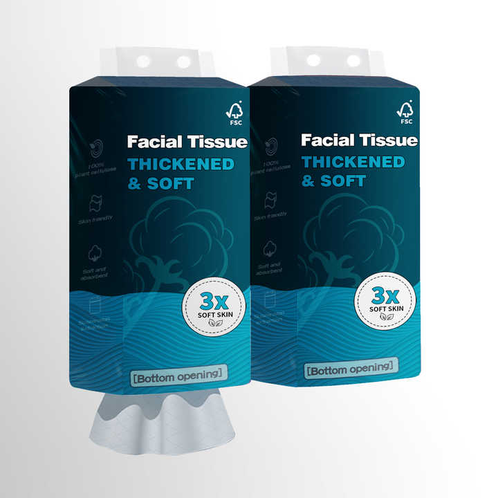 Hanging Facial Tissue Paper Bottom Extraction 2-4 Layers Customized ...