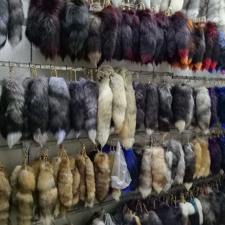 Wholesale Fox Fur Tails - Fluffy Real Animal Fur Key Chains
