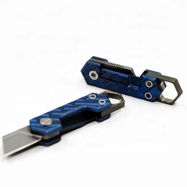 Aus-8 Stainless Steel Sharp Blade Gr5 Titanium Handle EDC Mini Knife