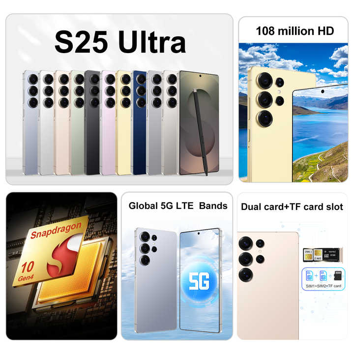 Original Phones S25 Ultra Smartphones for S24 Ultra 16GB+1TB 5G Dual SIM Cellphone Mobile Phone ...