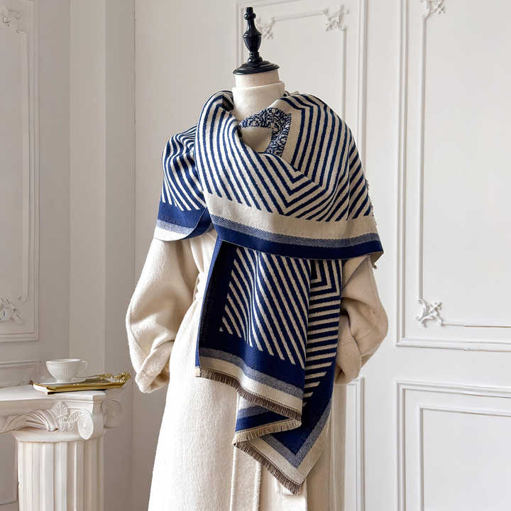 Women's Elegant Minimalist Geometric Scarf Luxury Winter Imitation ...