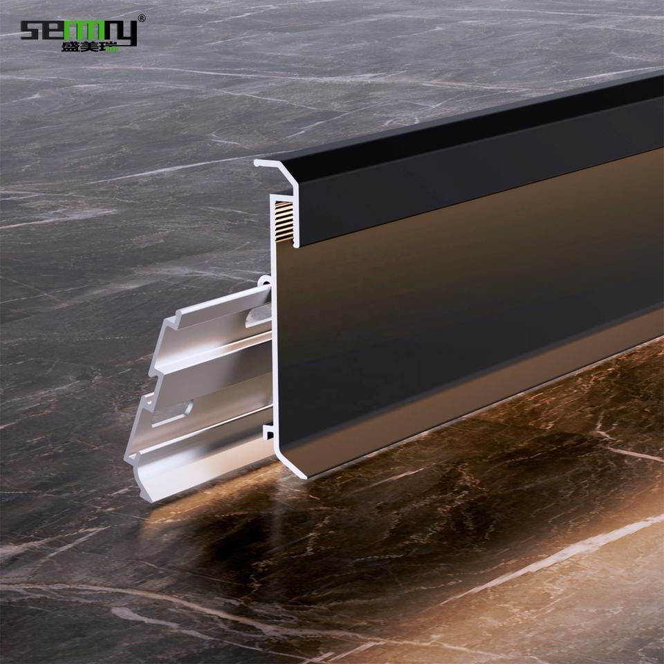 Aluminum Baseboard Flooring Light Strip LED Profile