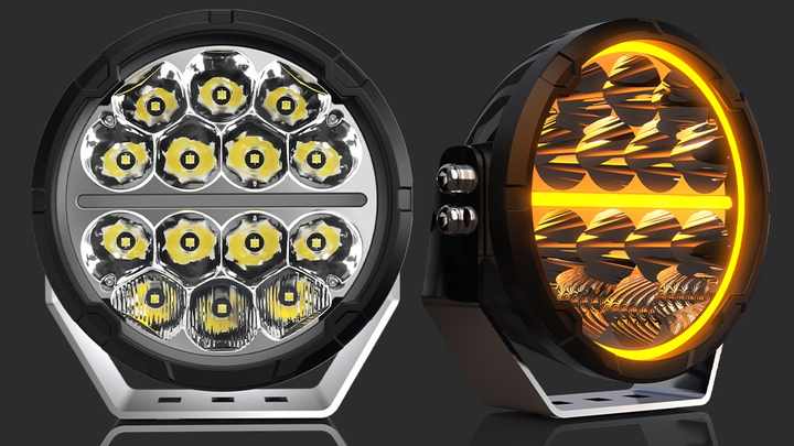 E-mark 7 Inch Round LED Work Lamp Extraljus Extra lampor 12V 24V ...