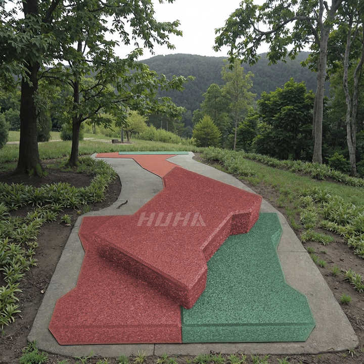 25-45mm Thick Garden Decoration Interlocked Patio Safety Rubber Walkway ...