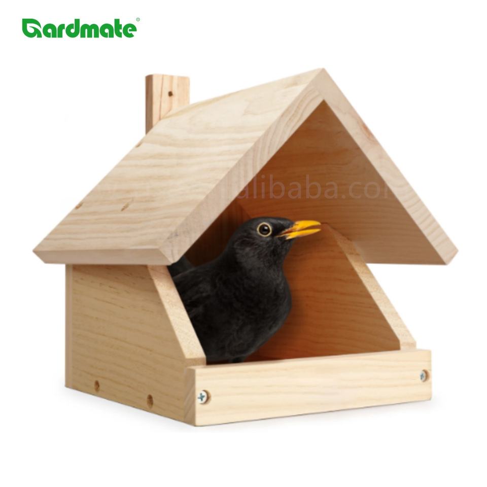 GARDMATE Wooden Blackbird Nesting Box for Robins & Wild Birds-Eco ...