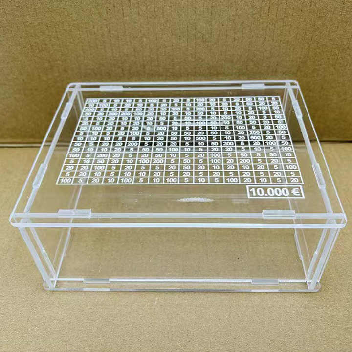 Custom Clear Acrylic Money Box Your Savings Goal Acrylic Piggy Bank ...