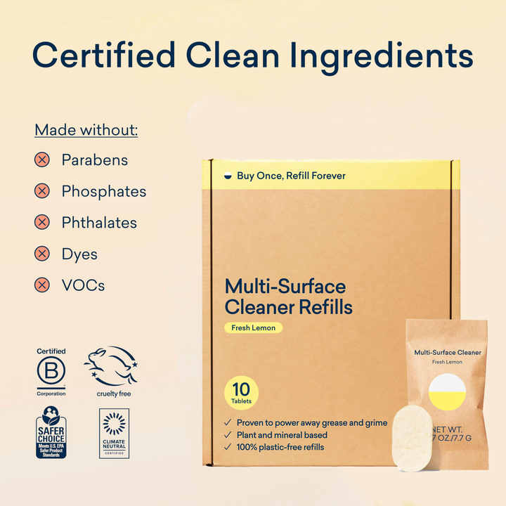 Multi-surface Cleaner Multi Purpose Refills Cleaning Tablets with Eco ...