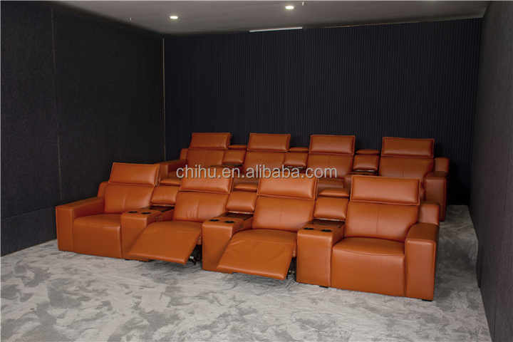 Vip Home Cinema l Shape Sofa Genuine Leather First Class Sofa Room ...