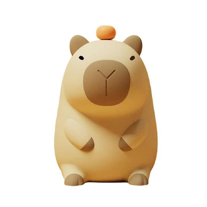Cute Capybara Night Light - USB Rechargeable & Touch Control