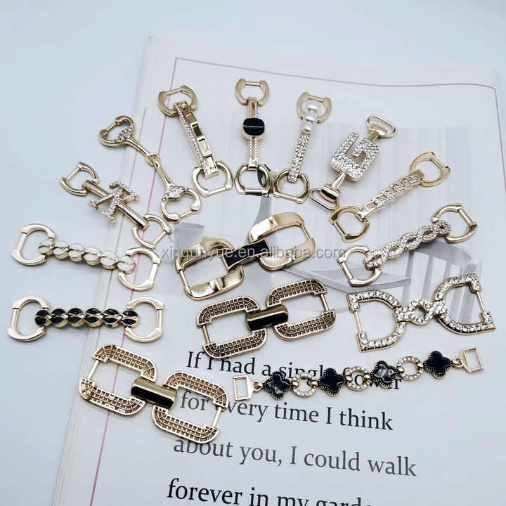 Diamond Shaped Metal Decorative Chain for Shoes and Bags Non-Removable ...
