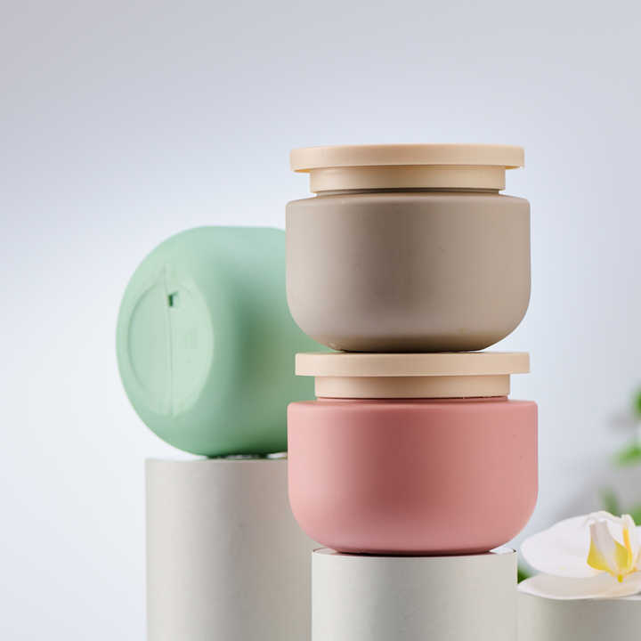 8OZ 250g HDPE Soft Touch Pink Green Empty Cosmetic Packaging Body Scrub ...