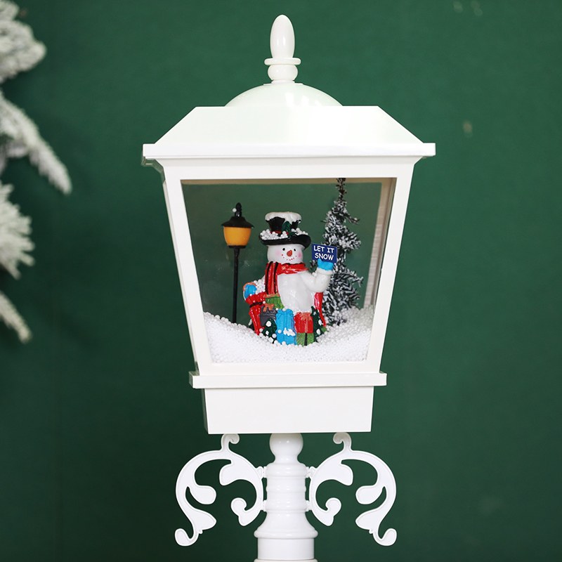 Outdoor Christmas Street Lamp with Falling Snow and Music from China ...