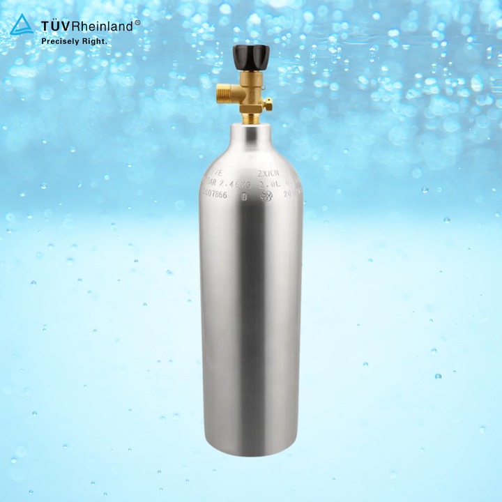 ZX High Pressure CO2 Gas Tank ISO7866 1KG to 10KG 166.7bar Aluminum ...