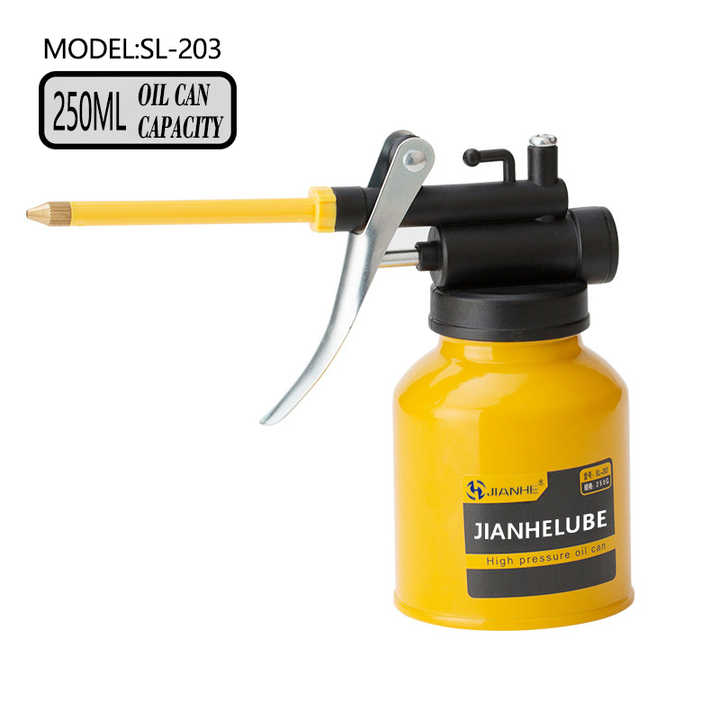250ml 300ml 350ml 500ml Pistol Machine Oiler Can Pump Spray Gun Metal ...