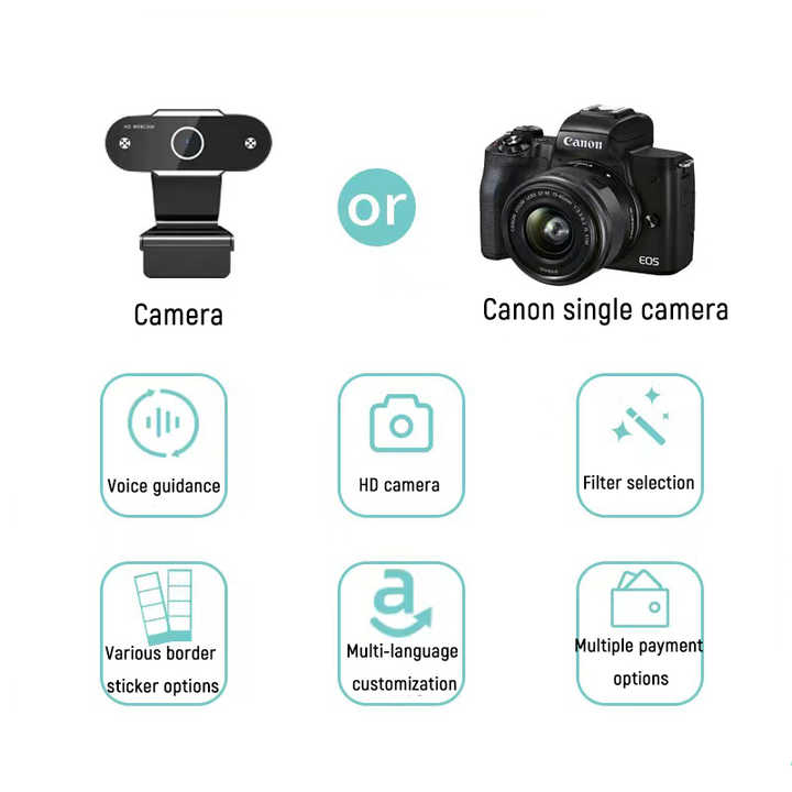 Self Service Photo Booth Machine With Print Business Photobooth Machine ...