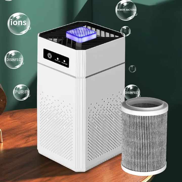 Air Purifier Remove Smoke Odor Formaldehyde Negative Ion Generator with HEPA Filter Protable Air ...