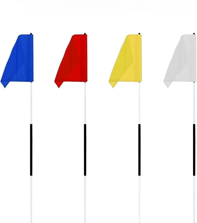 Blank White Golf Flags