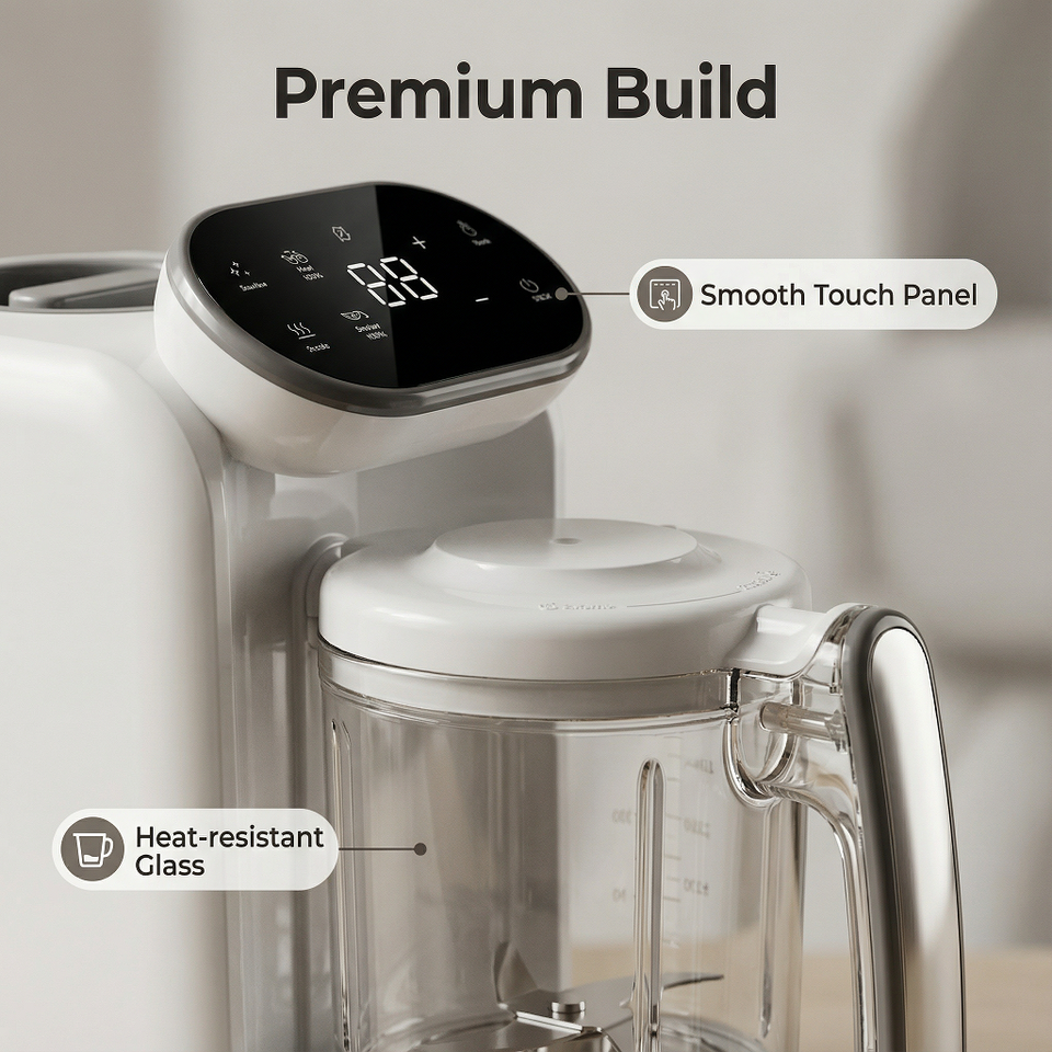 BAPHIYA 6-in-1 Multifunction Electric Baby Food Processor BPA Free ...