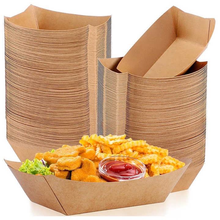 Camping Picnic Carnival Party Trays Disposable Paper Tray Food Boat ...