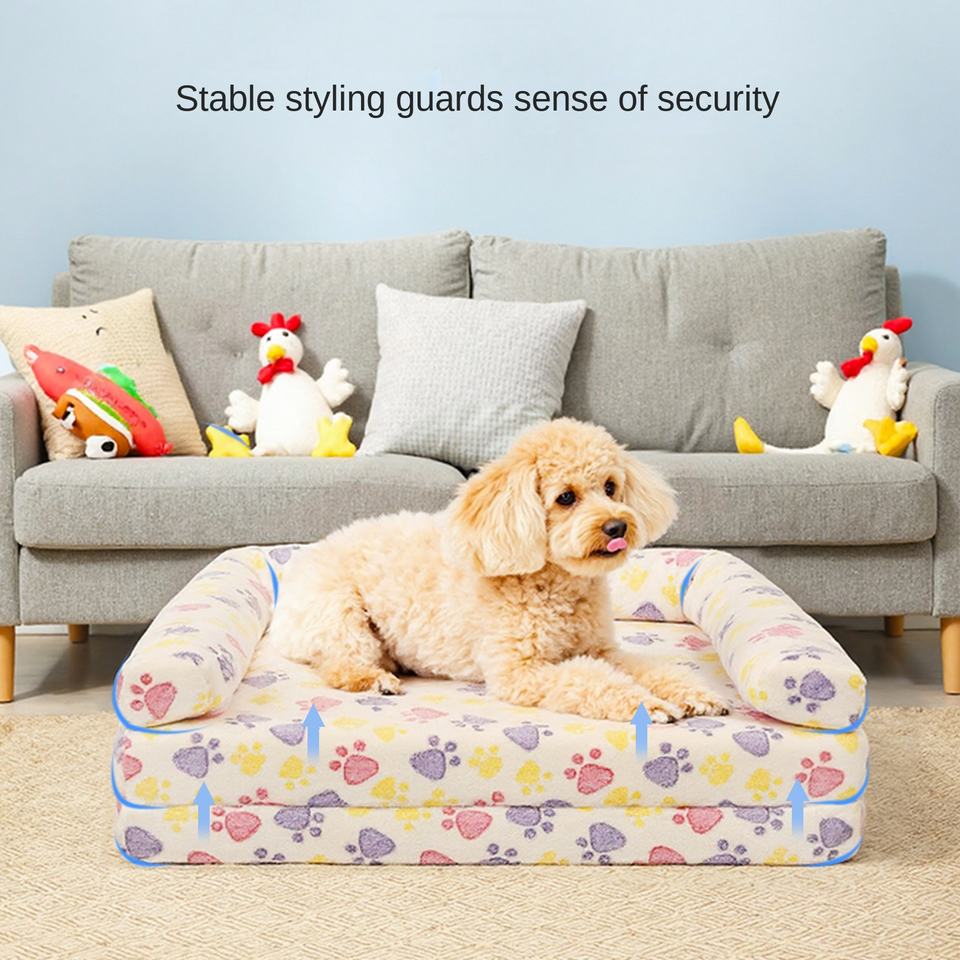 Multifunctional Detachable Foldable Washable Print Pet Bed Sponge ...