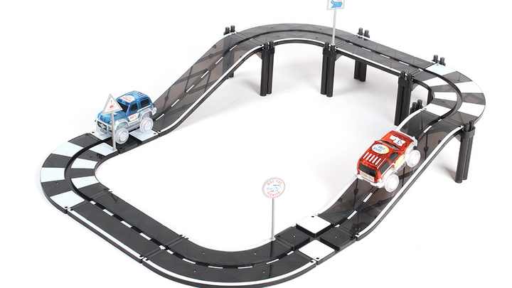 MNTL DIY Magnetic Rc Car Racing Track Toys Kids Railway Car Racing ...