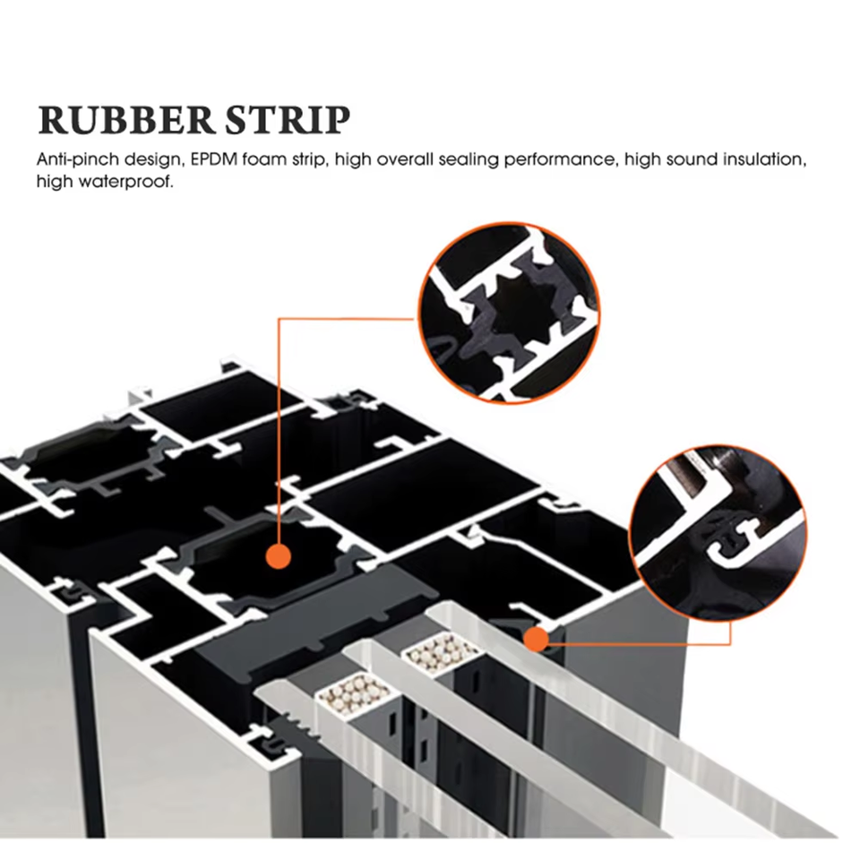 Modern Energy-Saving Aluminum Alloy Foldable Exterior Double Tempered ...