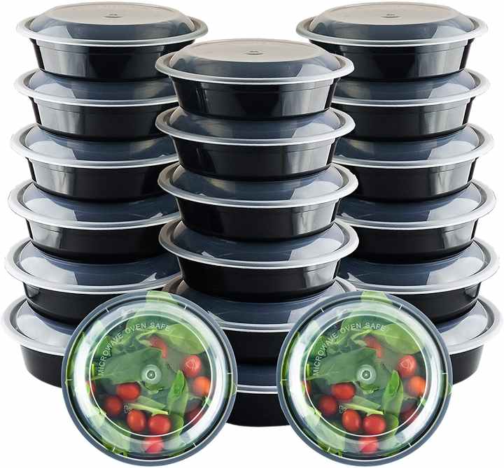 Contenedor Desechable de Comida para Restaurante, Contenedor Redondo de ...