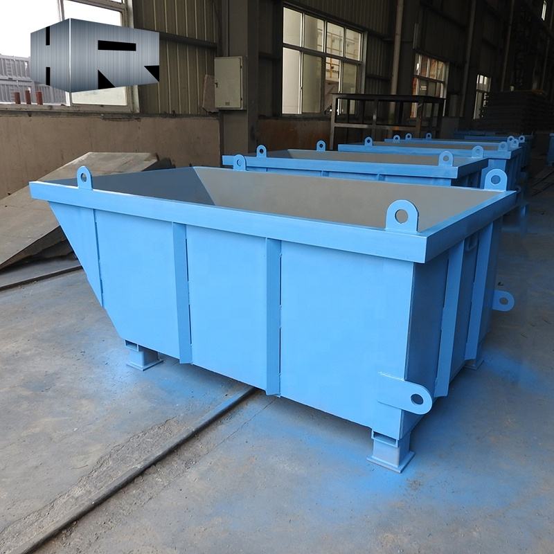 1.5 CBM Recycling Garbage Waste Bin Skip Trailer Self-Tipping Bin