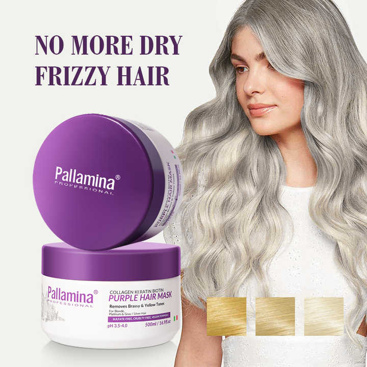 Pallamina Hair Shampoo for Blonde Hair Neutralizes Brassy Remove Yellow ...