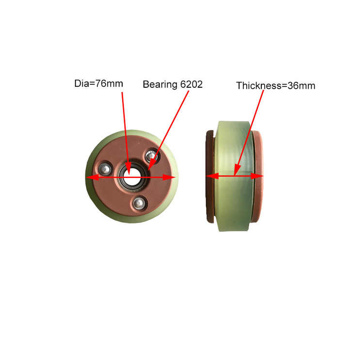 Escalator Step Guide Roller 76*36*6202 Main Roller Thickened Original ...