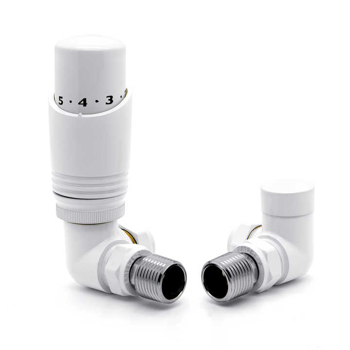 High Quality White Corner TRV Central Heating Thermostatic Radiator ...