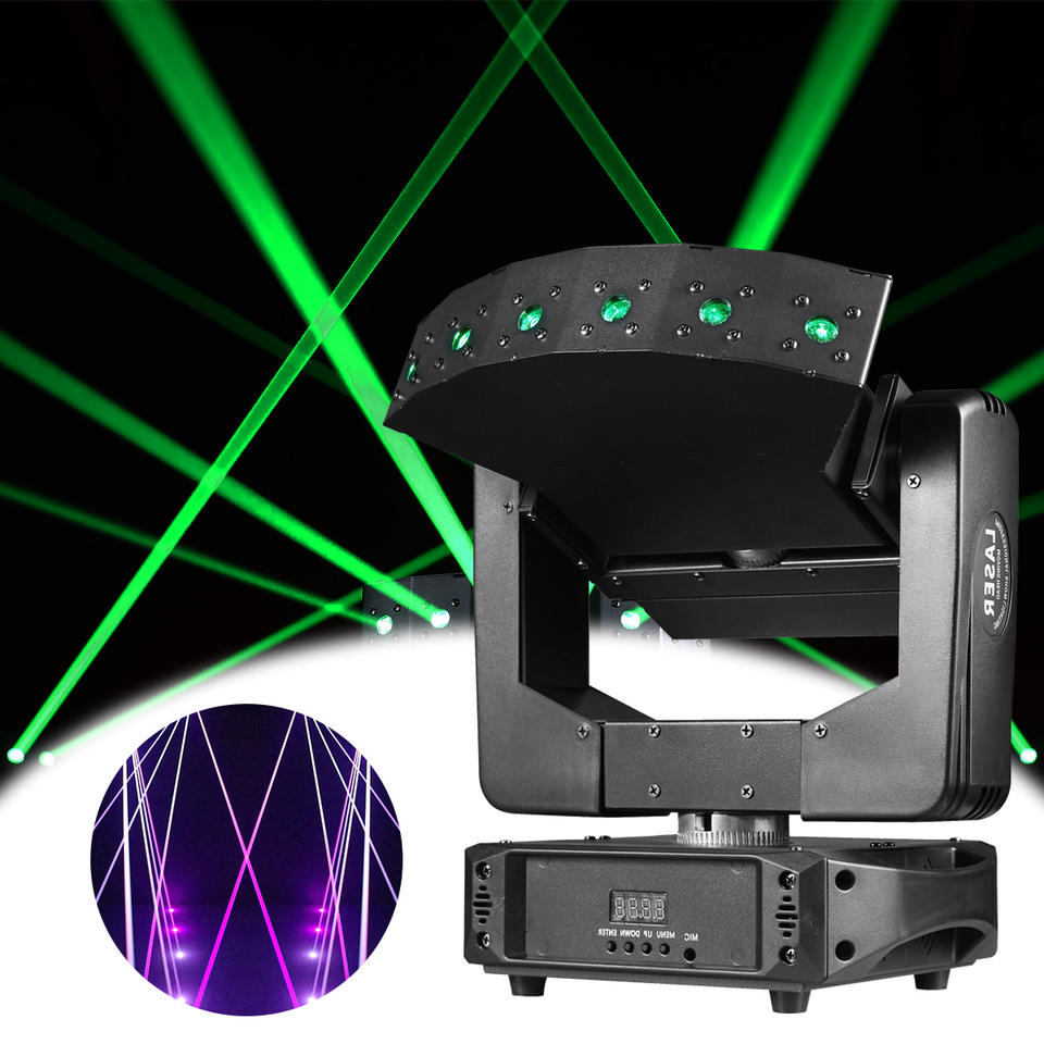 6 Eyes RGB Laser Moving Head Light - 50000 Hours Lifespan