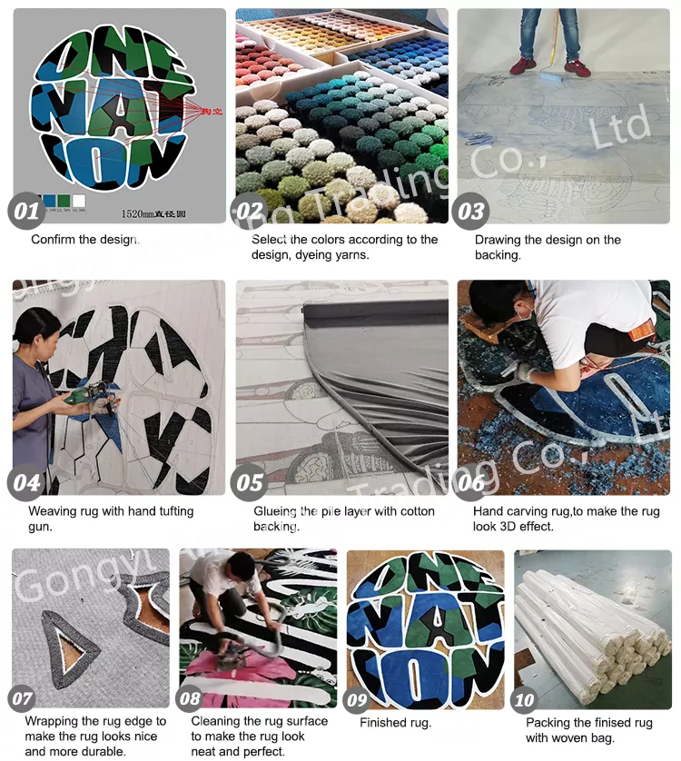 Famous Designer Letter Shape Travel Outdoor Customized Rugs Brand Logo ...