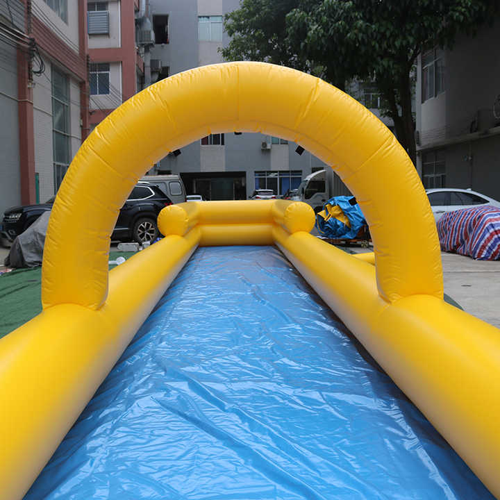Custom Yellow & Blue Inflatable Water Slide - Fun for All