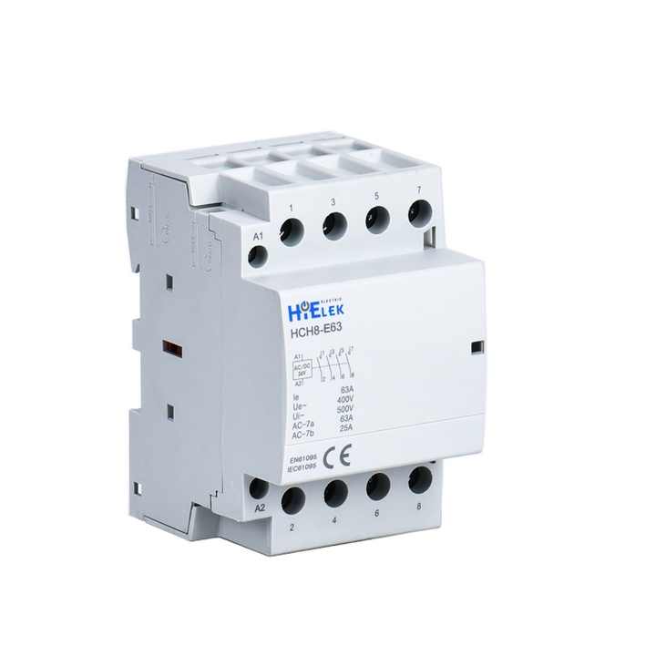 Hielek 63A Din Rail Modular Contactor - Reliable AC/DC Control