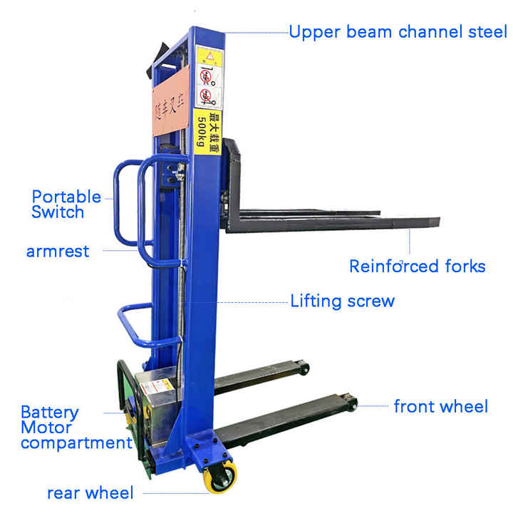 500kg Self Loading Portable Forklift - YICHA Stackers