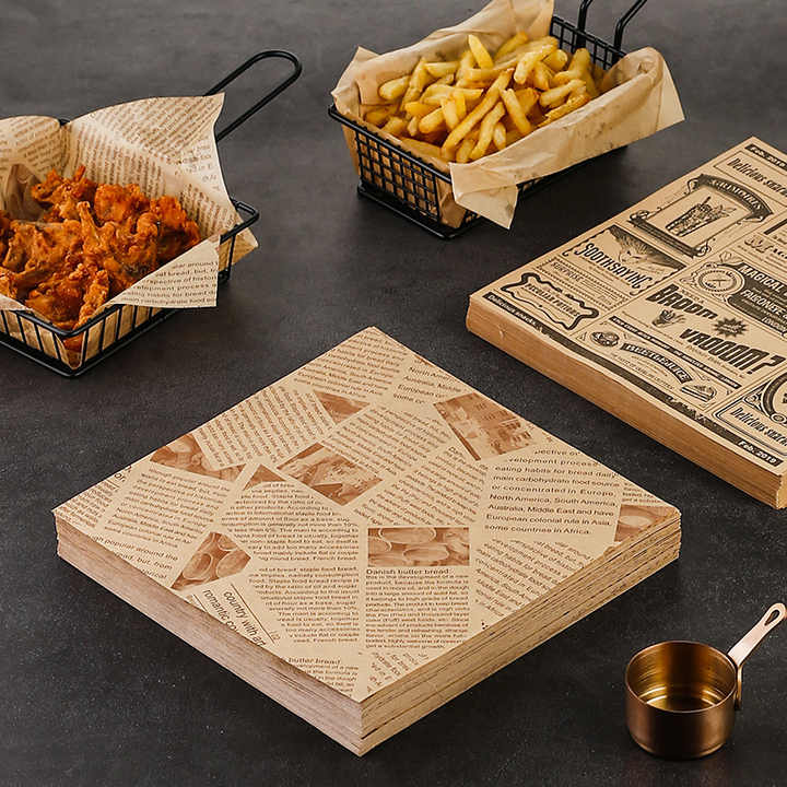 Bio-degradable 40gsm Custom Logo Printing Hamburger Wrapping Paper ...