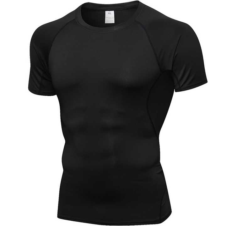Custom 90 Polyester 10 Spandex Compression T-shirt Breathable Athletic ...