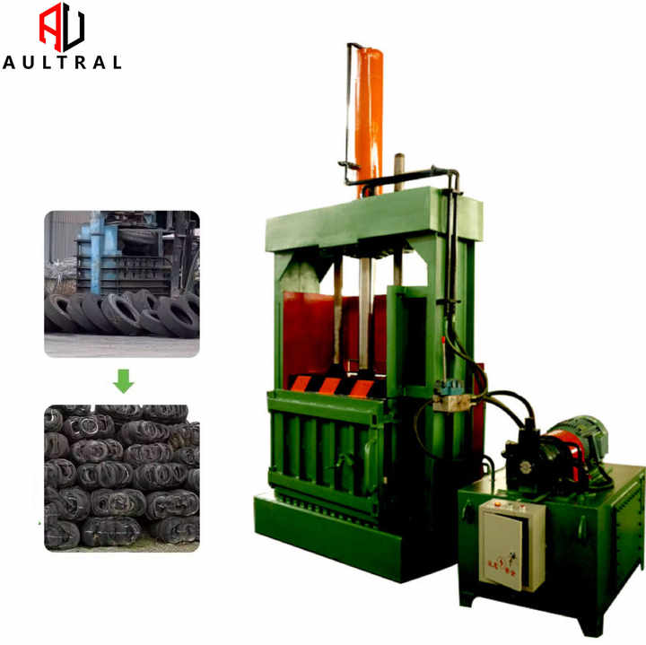 Hydraulic Vertical Used Tyre Baler for Sale Scrap Waste Baler Machine ...