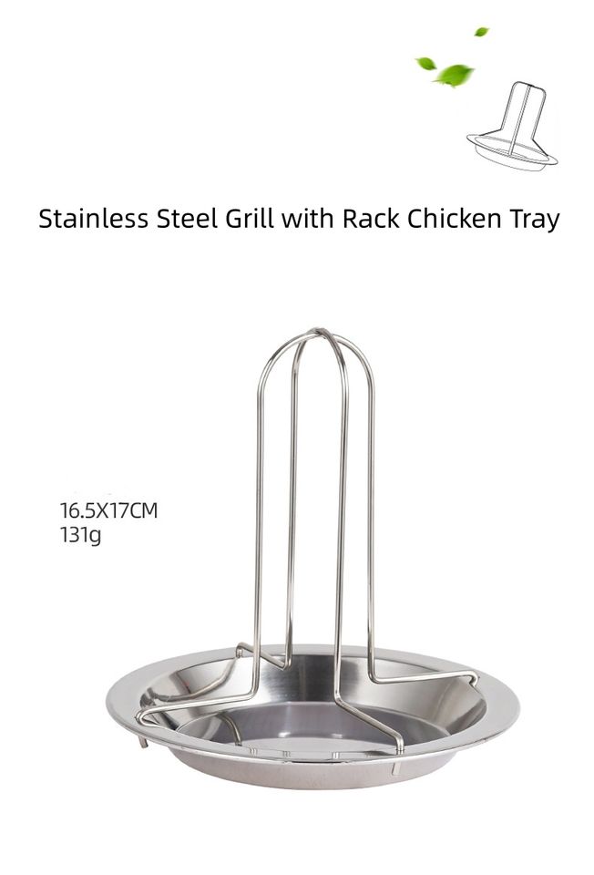 Stainless Steel Chicken Roaster Rack,Chicken Roasting Grill Stand ...
