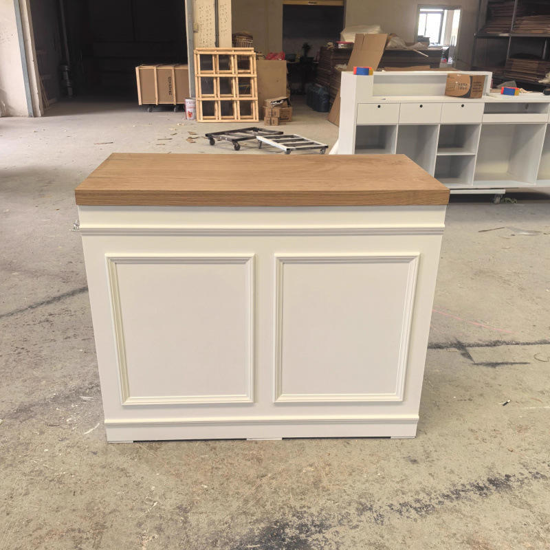 Custom Cream French Style Reception Desk for Clothing Store Flower Shop ...